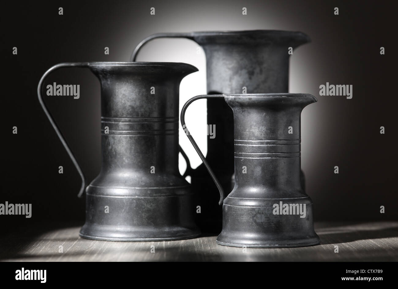 still life of metal jugs Stock Photo - Alamy