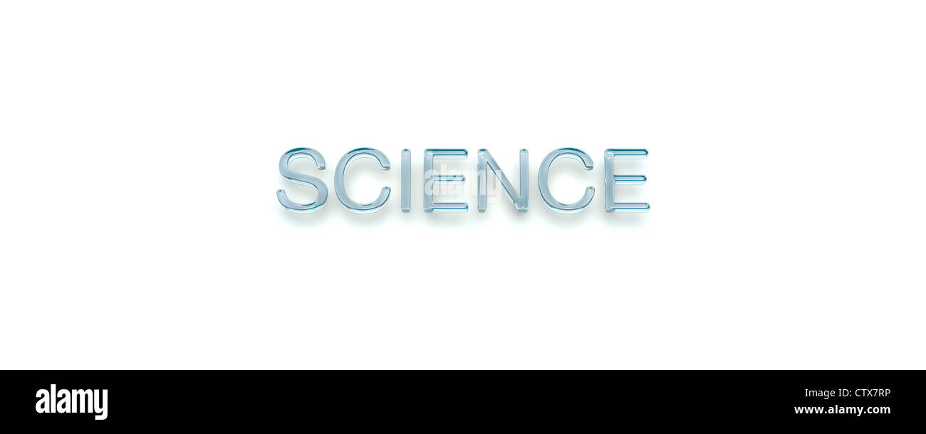 3D Key Word "SCIENCE" Glass Style Stock Photo - Alamy