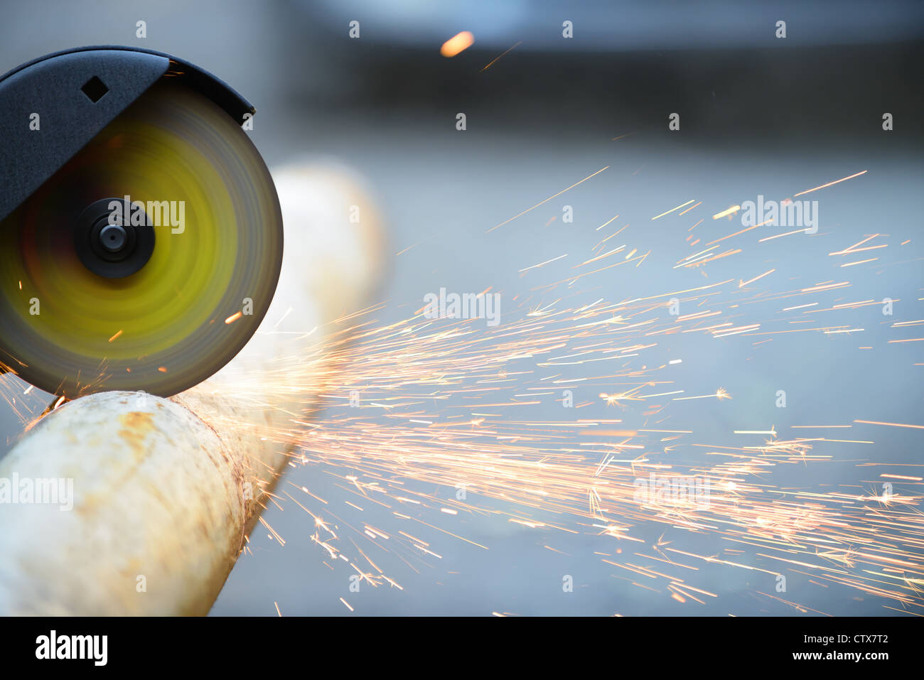 Sparks from grinding wheel close hi-res stock photography and images ...
