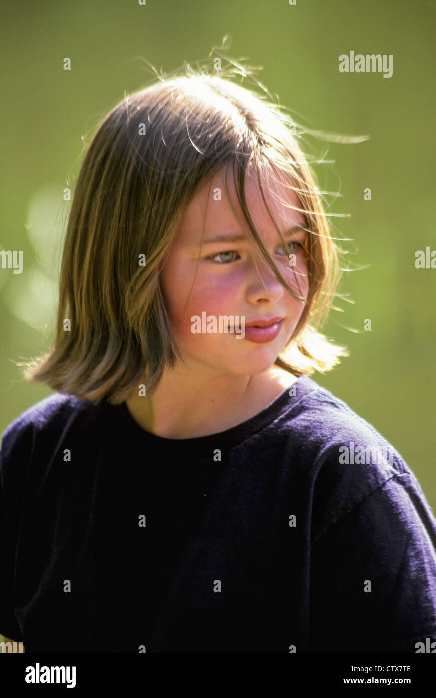 Young Girl Outdoors Stock Photo - Alamy