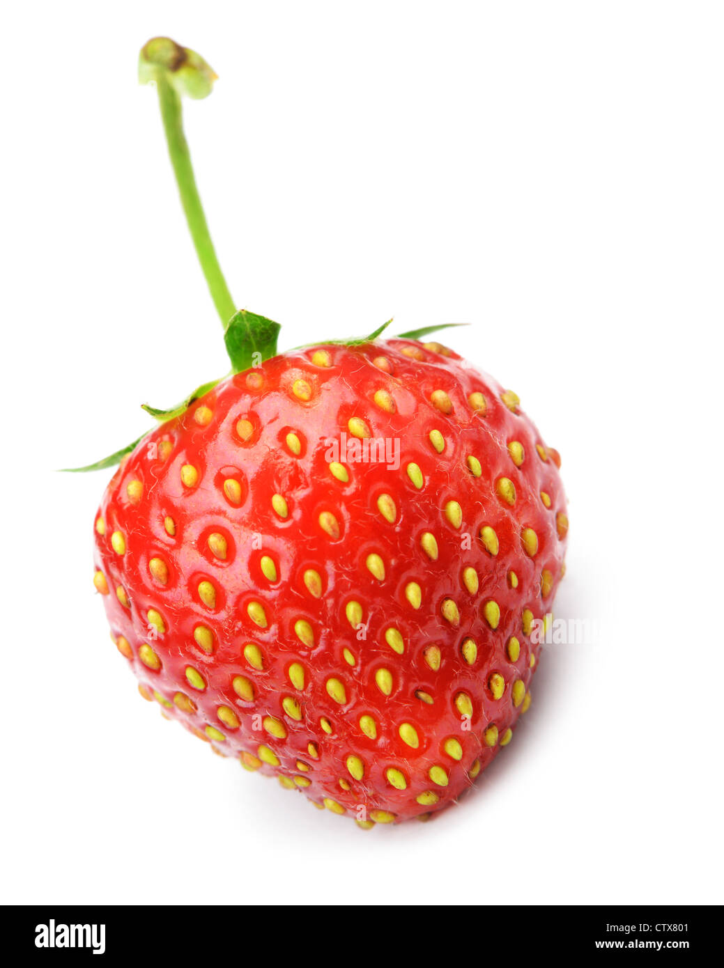 Strawberries. Detailed berry isolated on white background Stock Photo ...