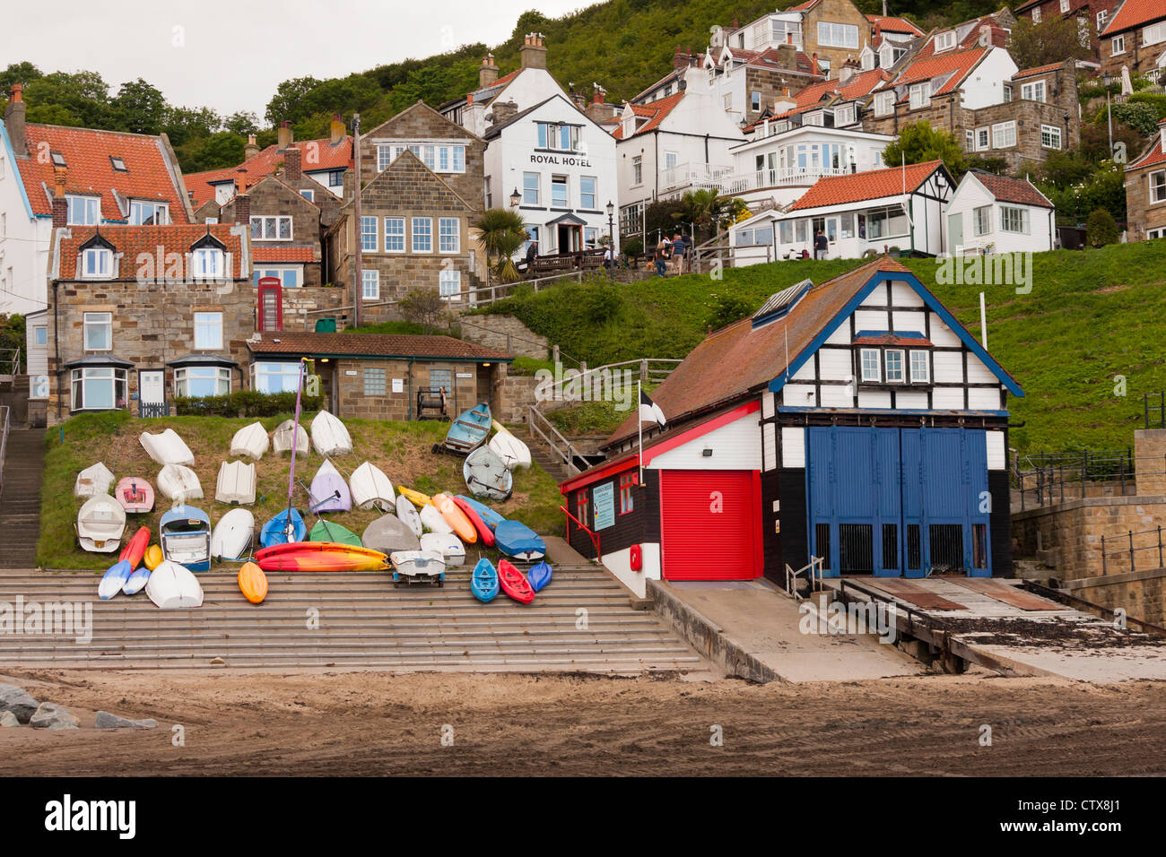 Runswick bay lifeboat station in North Yorkshire, England, UK Stock ...