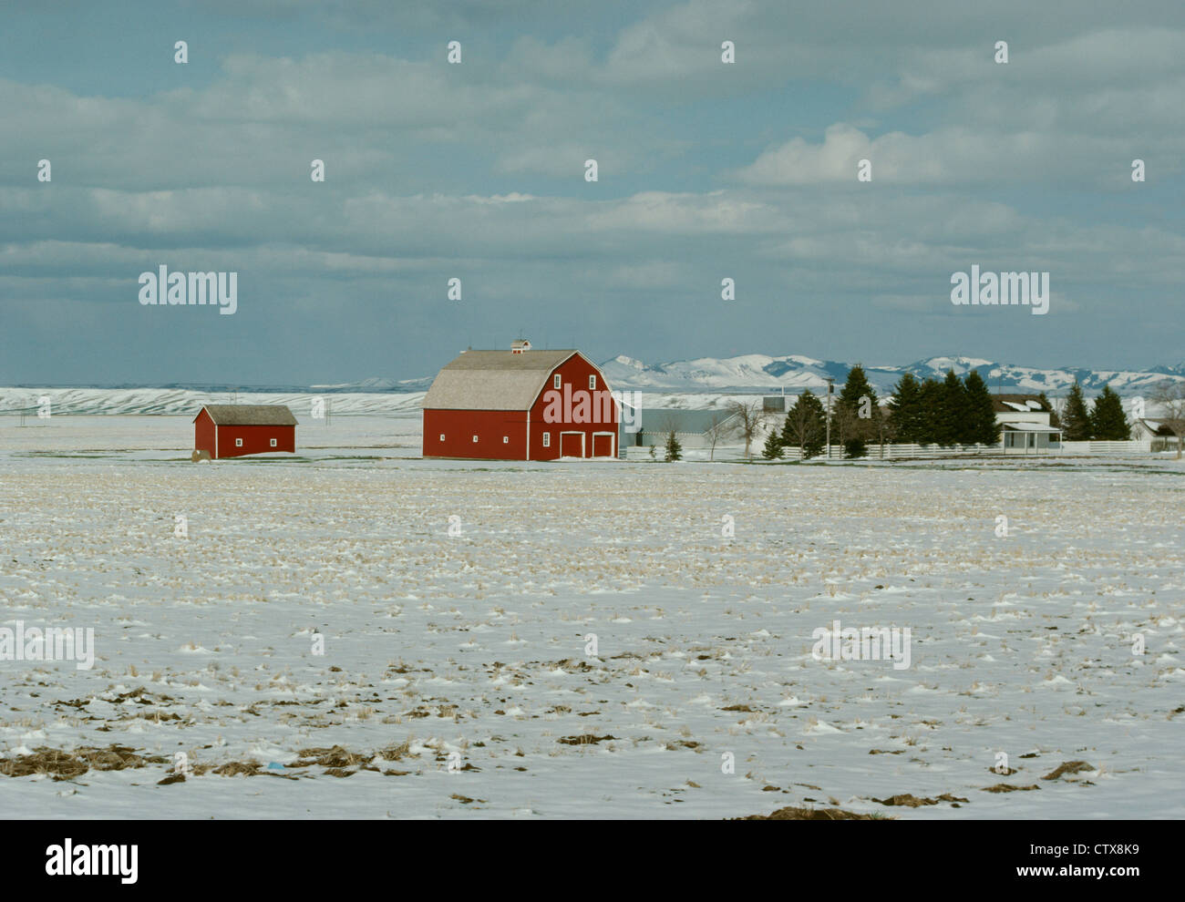 Montana snow horizon nobody hi-res stock photography and images - Alamy