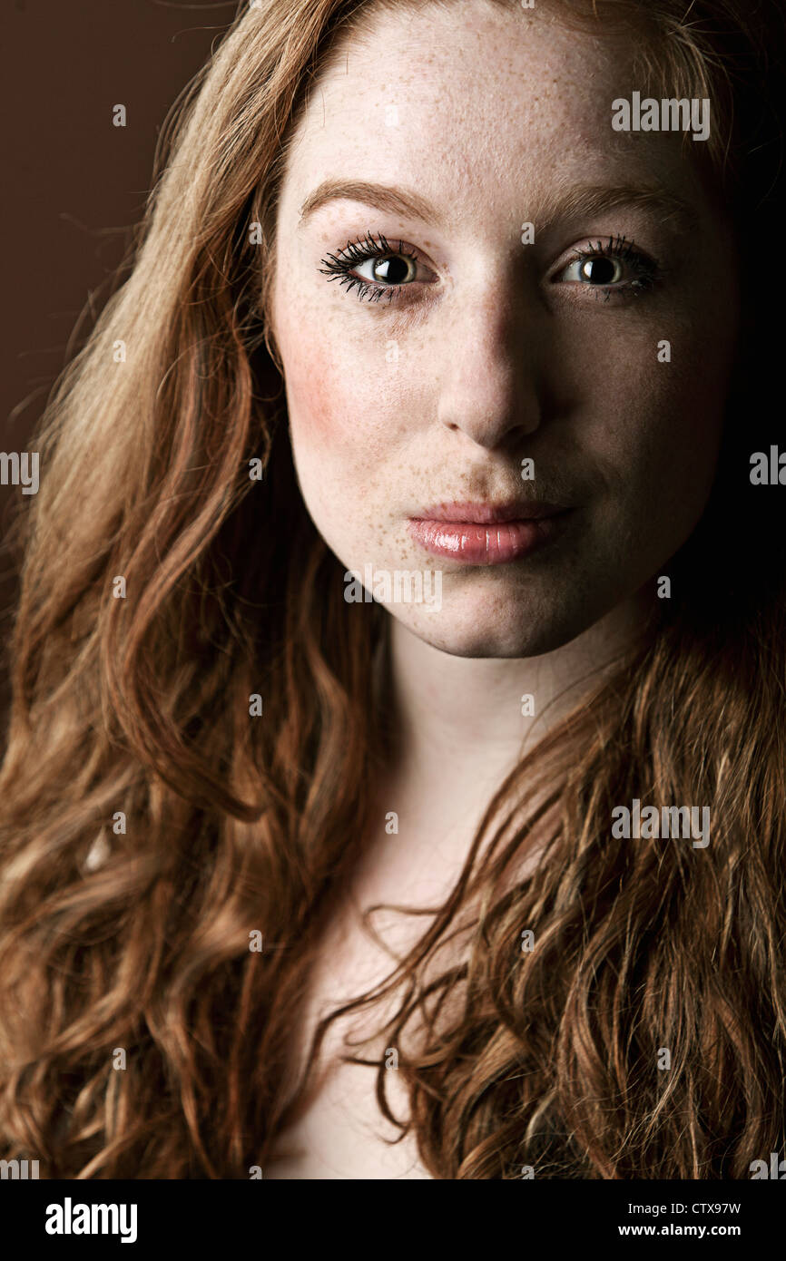 Beautiful Red Headed Girl Stock Photo - Alamy