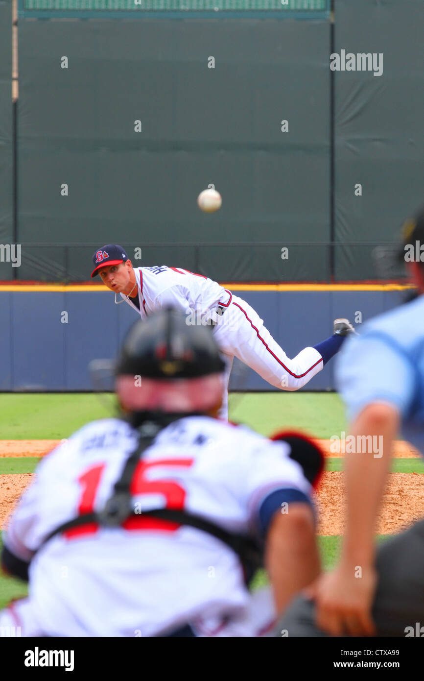 Dusty Hughes, pitcher Gwinnett Braves Stock Photo - Alamy