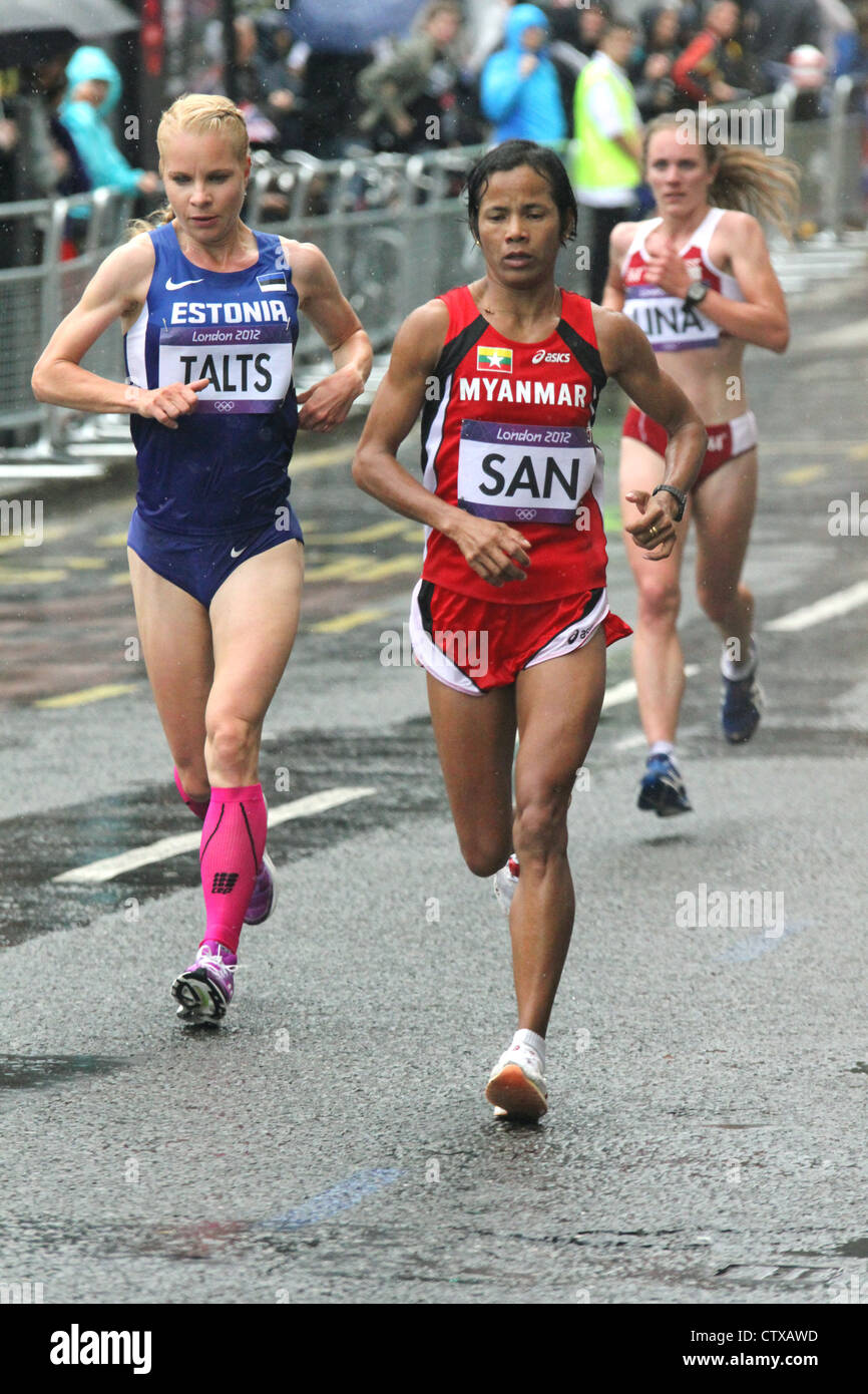 Evelin Talts Estonia & Ni Lar San Myanmar women's London 2012 Olympic ...