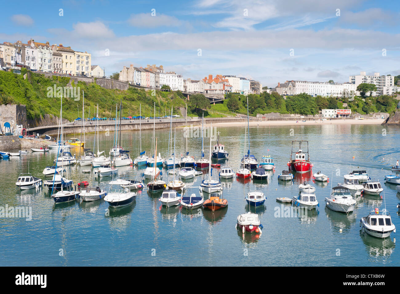 The harbour in Tenby, Wales Stock Photo - Alamy