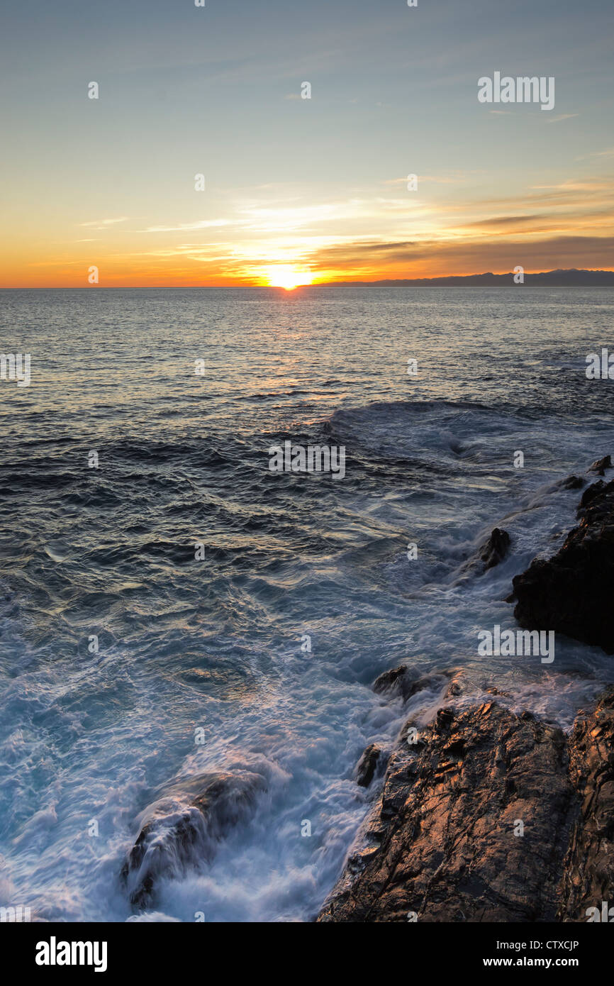 Coast of Genova Nervi at Sunset Stock Photo - Alamy