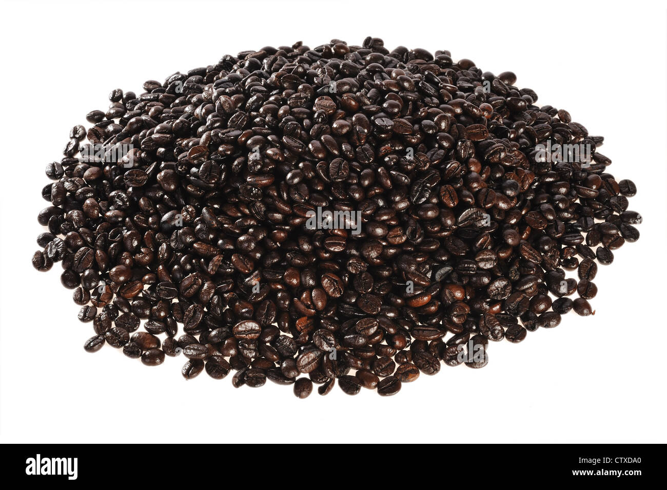 coffee beans on white background Stock Photo - Alamy