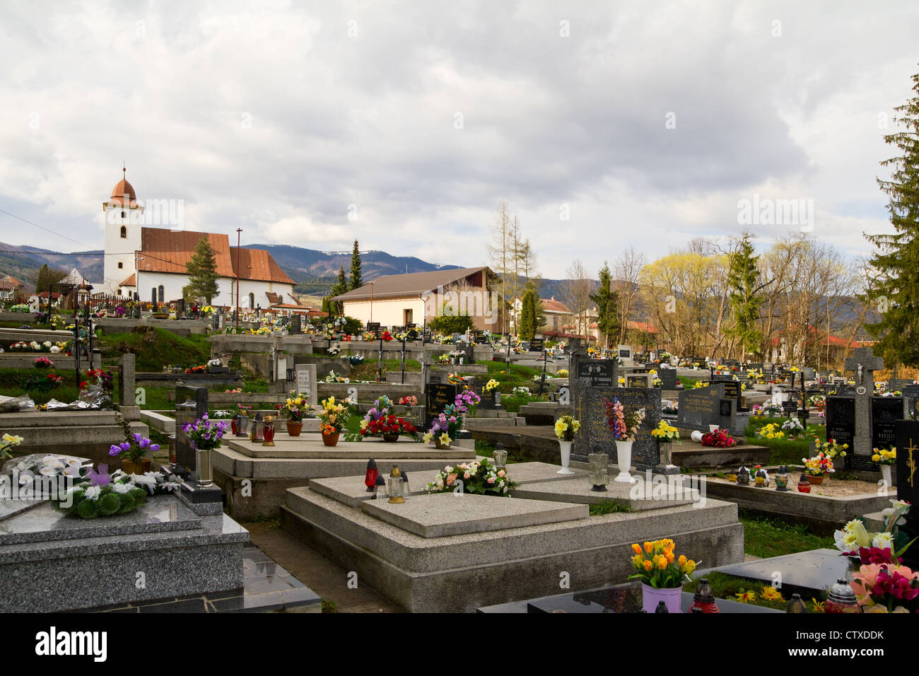Church and cemetery in Polomka, Slovakia Stock Photo - Alamy