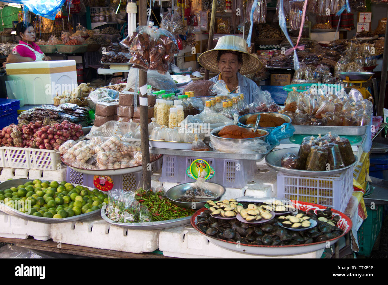 markets,stalls Phuket town, Thailand woman vendor Stock Photo - Alamy