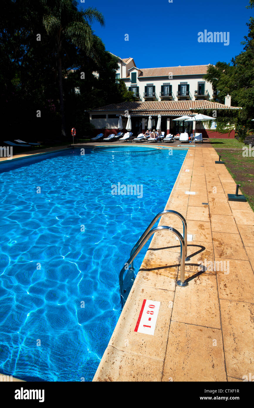 Hotel swimming pool Funchal Madeira Portugal Stock Photo - Alamy