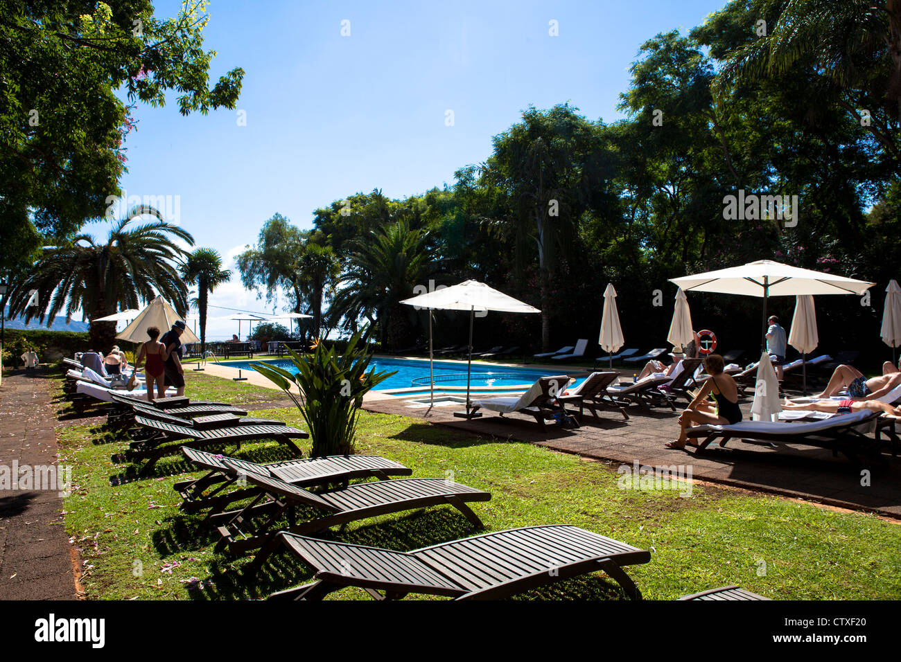 Hotel swimming pool Funchal Madeira Portugal Stock Photo - Alamy