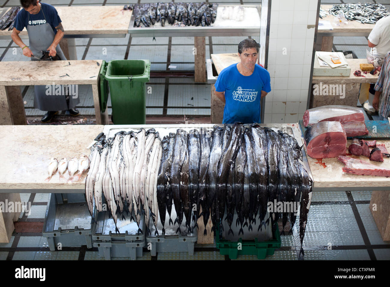 Fresh Fish market Funchal Madeira Portugal Stock Photo - Alamy