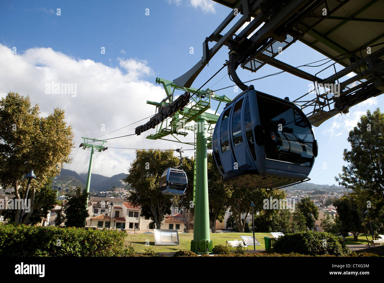 Cable car Funchal Madeira Portugal Stock Photo - Alamy