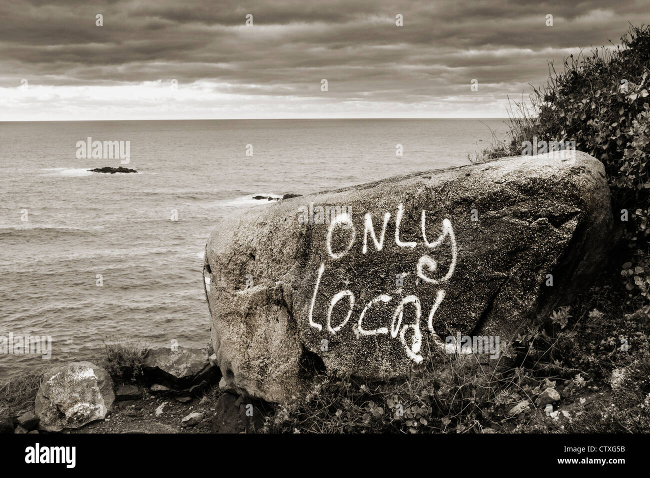 Locals only graffiti hi-res stock photography and images - Alamy