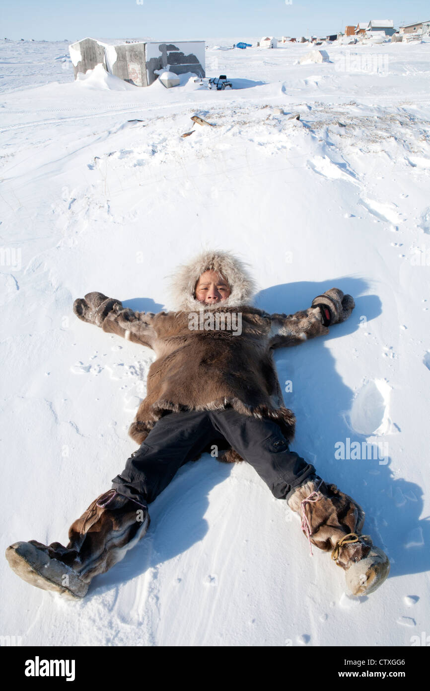 Inuit boy on the North Pole Stock Photo - Alamy