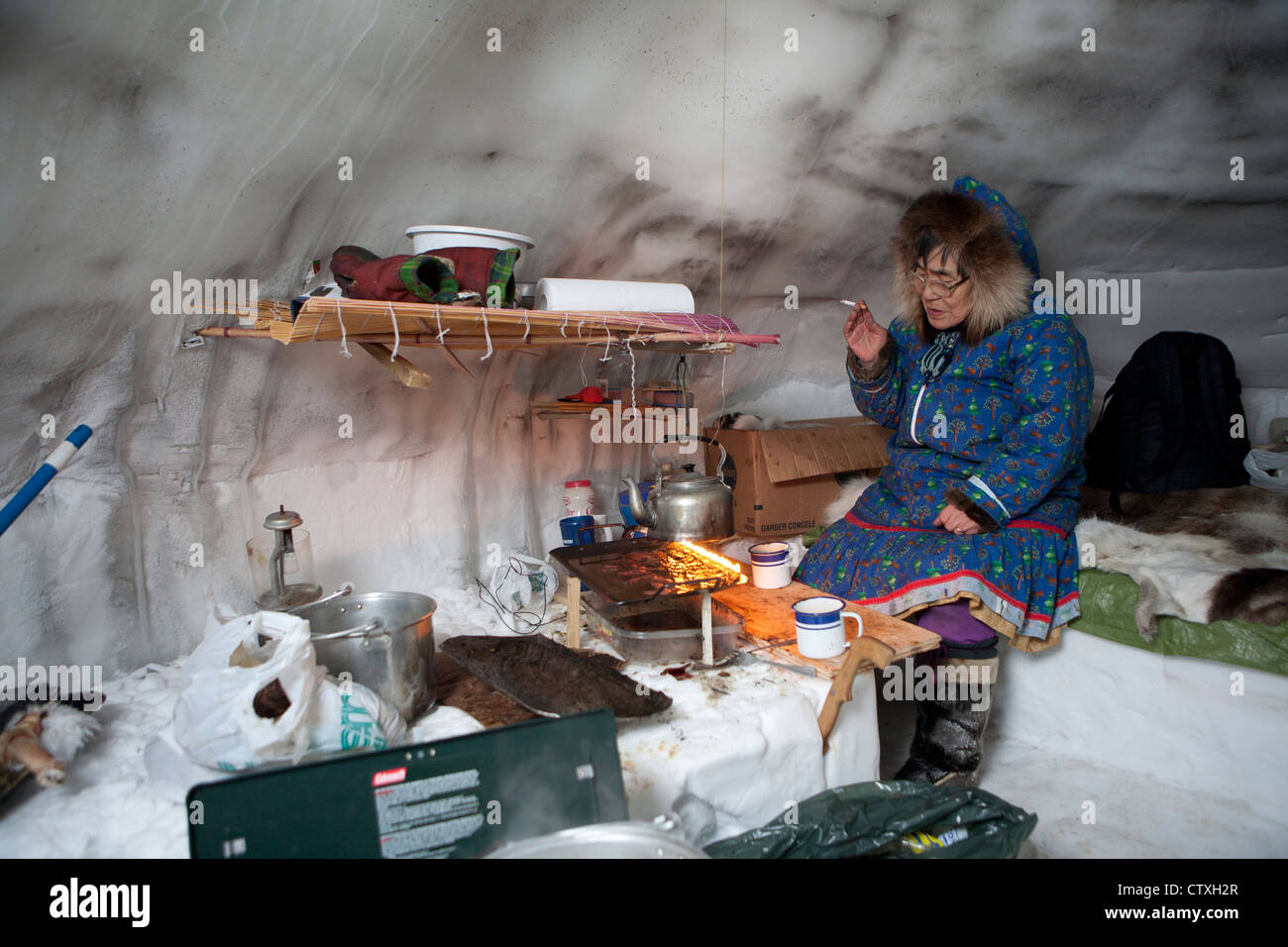 inside an iglo at the northpole Stock Photo - Alamy