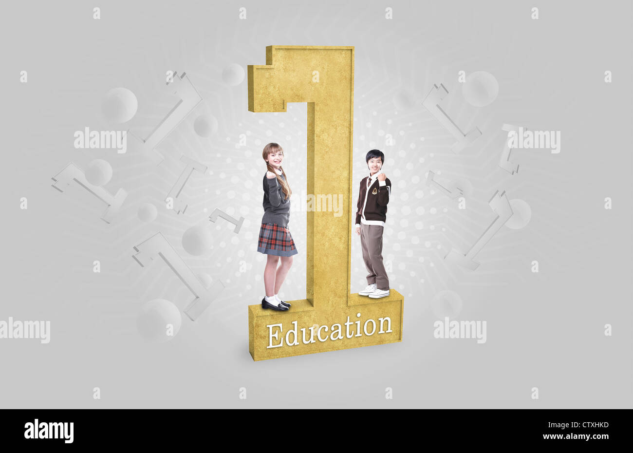 Global students on the number one education Stock Photo - Alamy