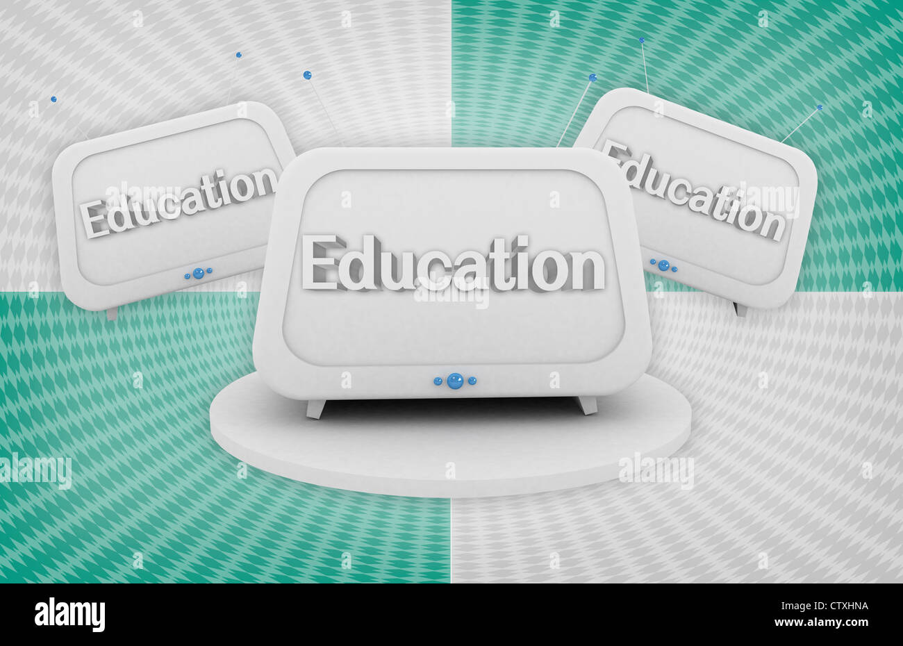 Education on the multimedia monitor Stock Photo - Alamy