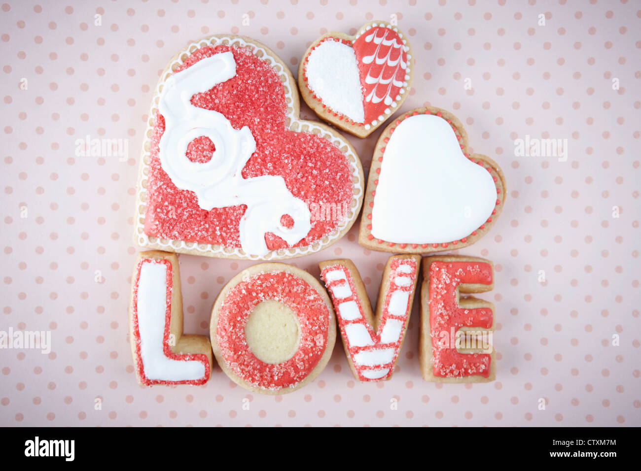 Heart and Love donut Stock Photo - Alamy