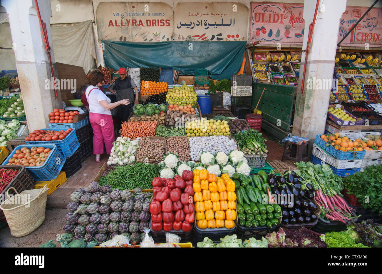 fruit for sale at the Marche Central in Casablanca, Morocco Stock Photo ...