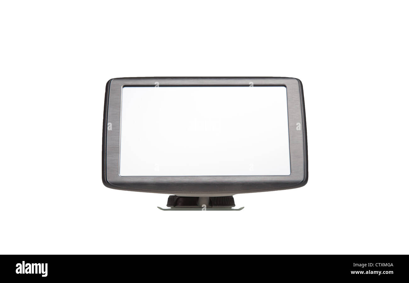 Sat nav system isolated on white Stock Photo - Alamy