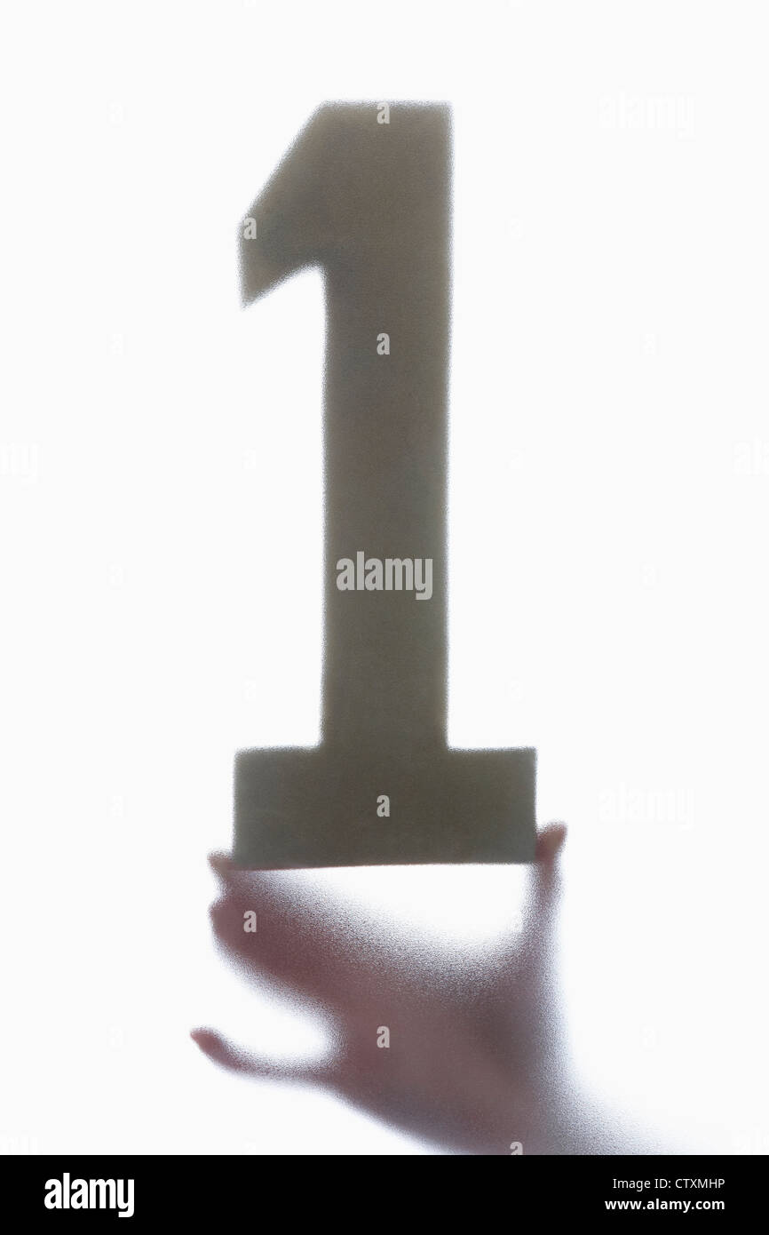 Hand human number one Cut Out Stock Images & Pictures - Alamy