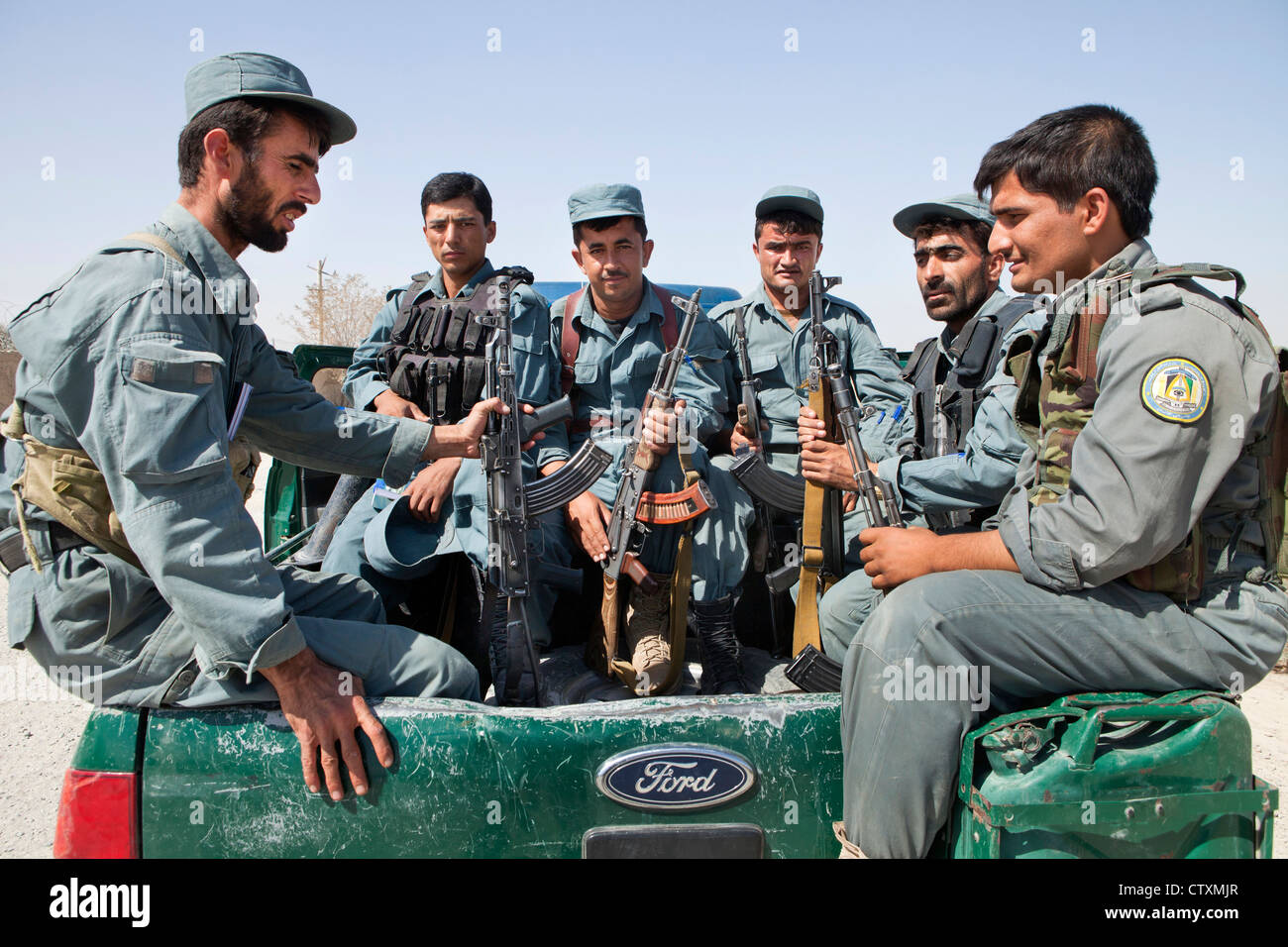 Afghan national Police officer on duty in Kunduz, Afghanistan Stock ...