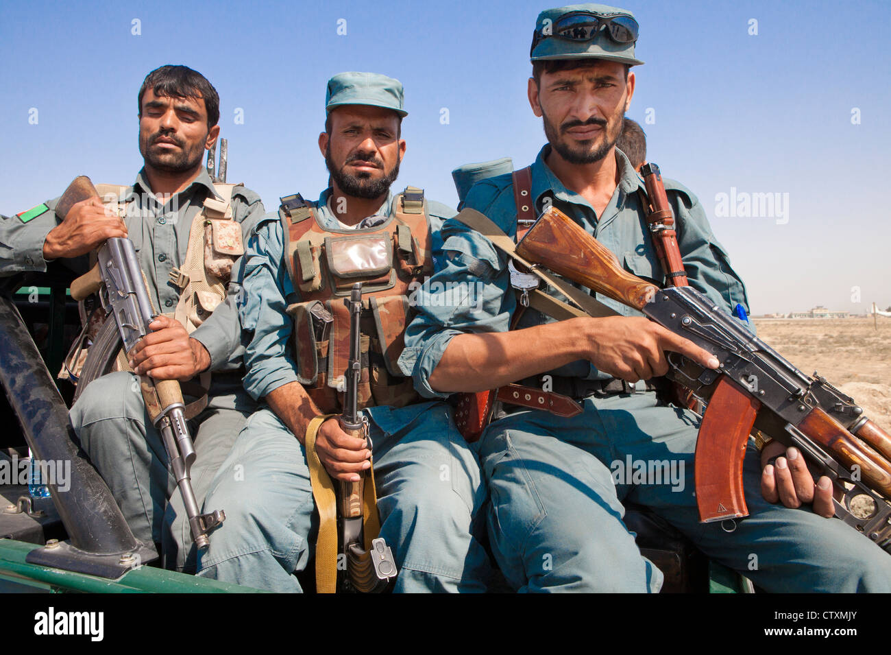 Afghan national Police officer on duty in Kunduz, Afghanistan Stock ...