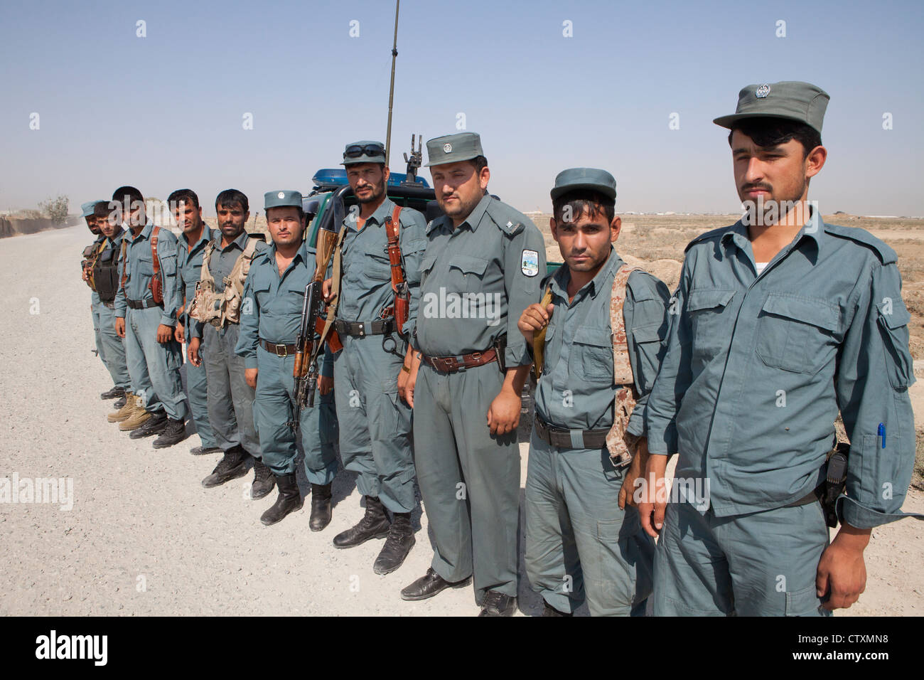 Afghan national Police officer on duty in Kunduz, Afghanistan Stock ...