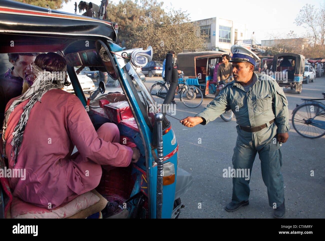 Afghan national Police officer on duty in Kunduz, Afghanistan Stock ...