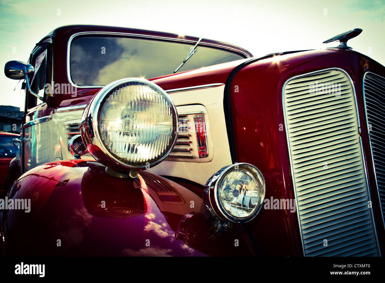 Old car front view Stock Photo - Alamy
