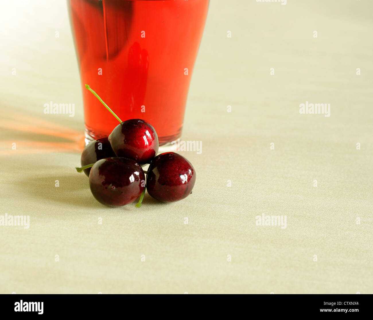 Red cherry glass juice hi-res stock photography and images - Alamy