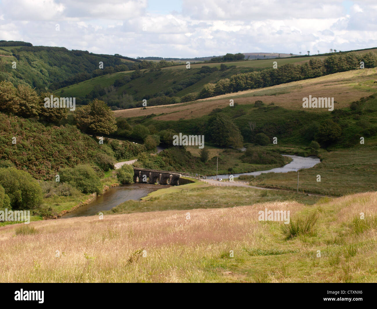 Landacre bridge, Exmoor, Devon, UK Stock Photo - Alamy