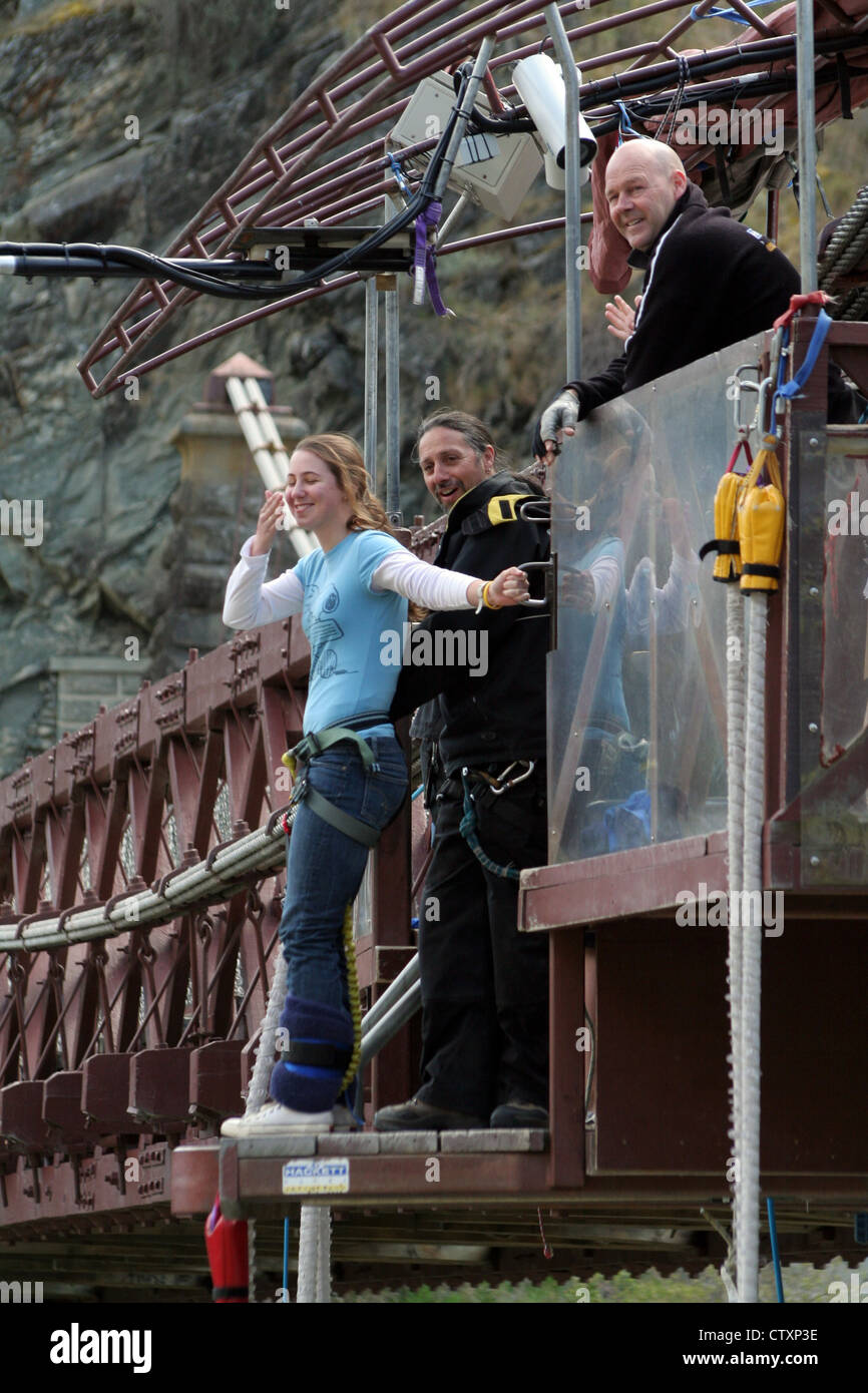 Girl jumping from high bridge hi-res stock photography and images - Alamy