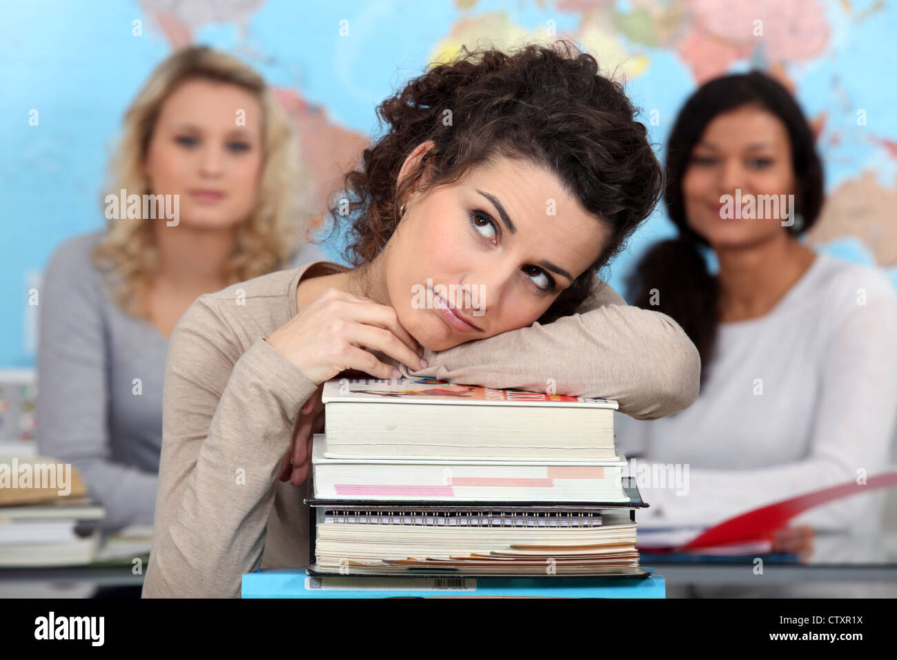 Portrait of a young woman at university Stock Photo - Alamy