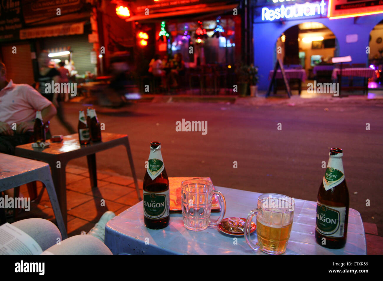 Bar street in Ho Chi Minh city, Saigon, Vietnam Stock Photo - Alamy