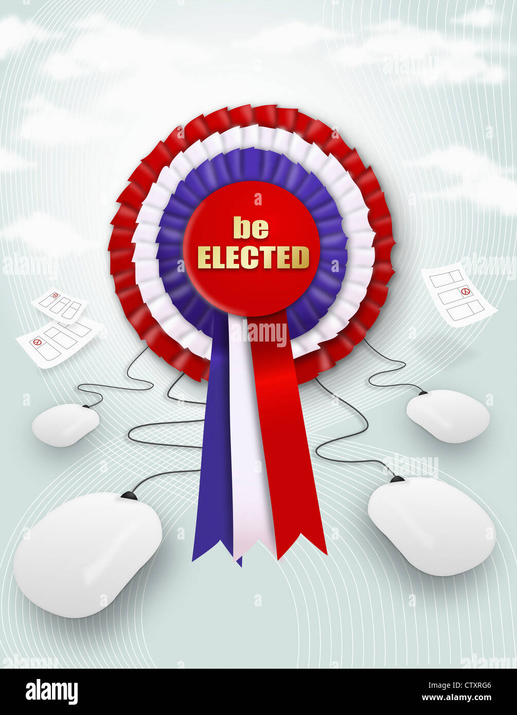 Election ribbon and electronic voting Stock Photo - Alamy