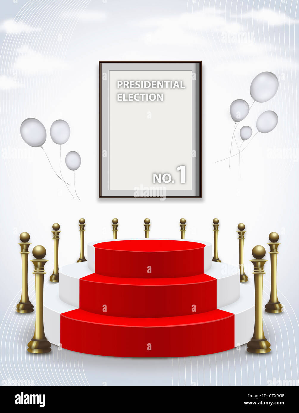 Certificate of presidential election over the stage Stock Photo - Alamy