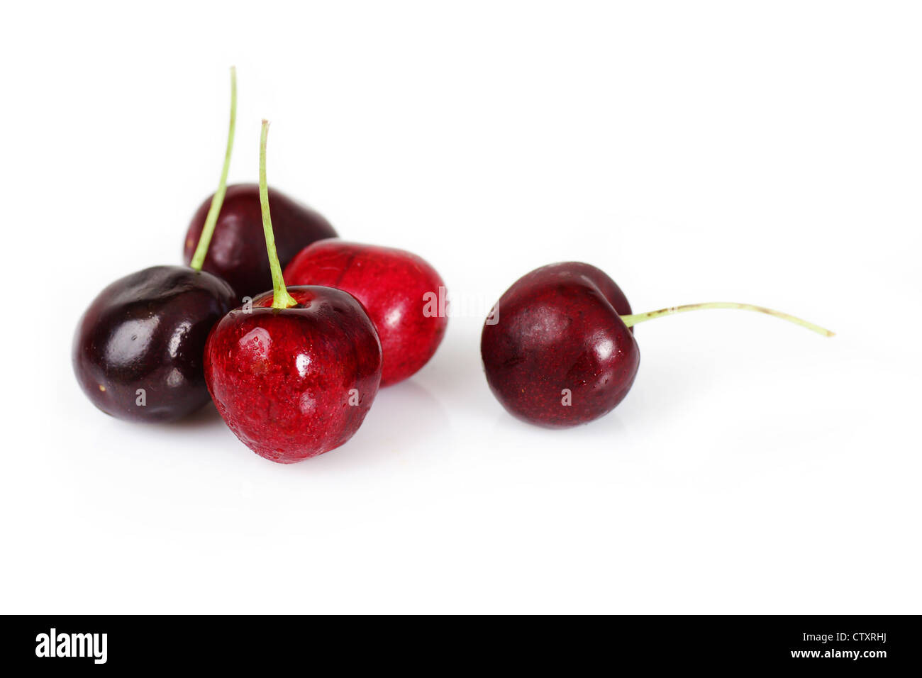 Beautiful ripe red cherries, perfect nutrition or healthy food ...