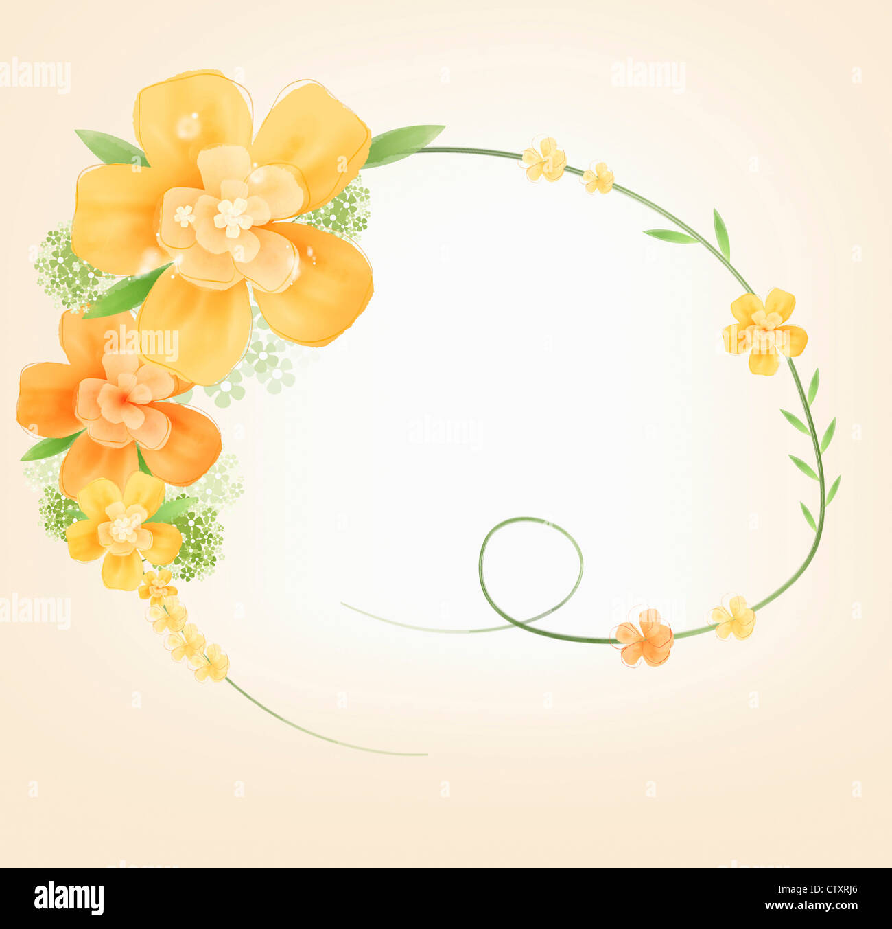 Yellow flower frame Stock Photo - Alamy