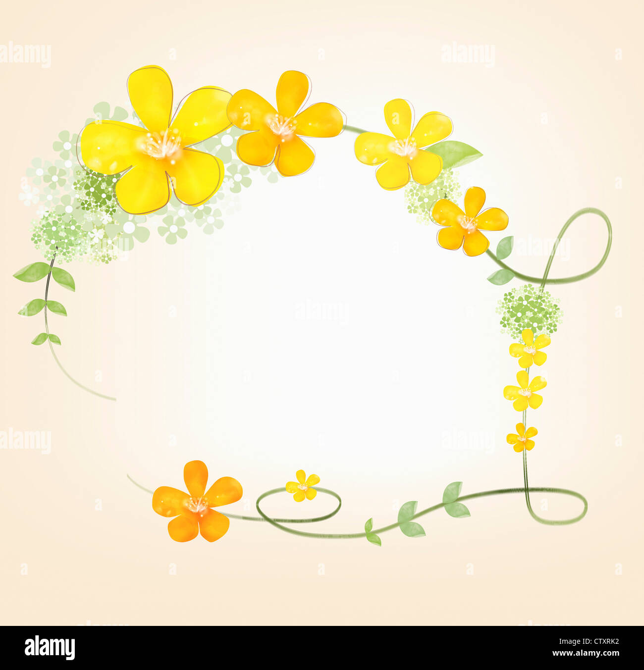 Yellow flower frame Stock Photo - Alamy