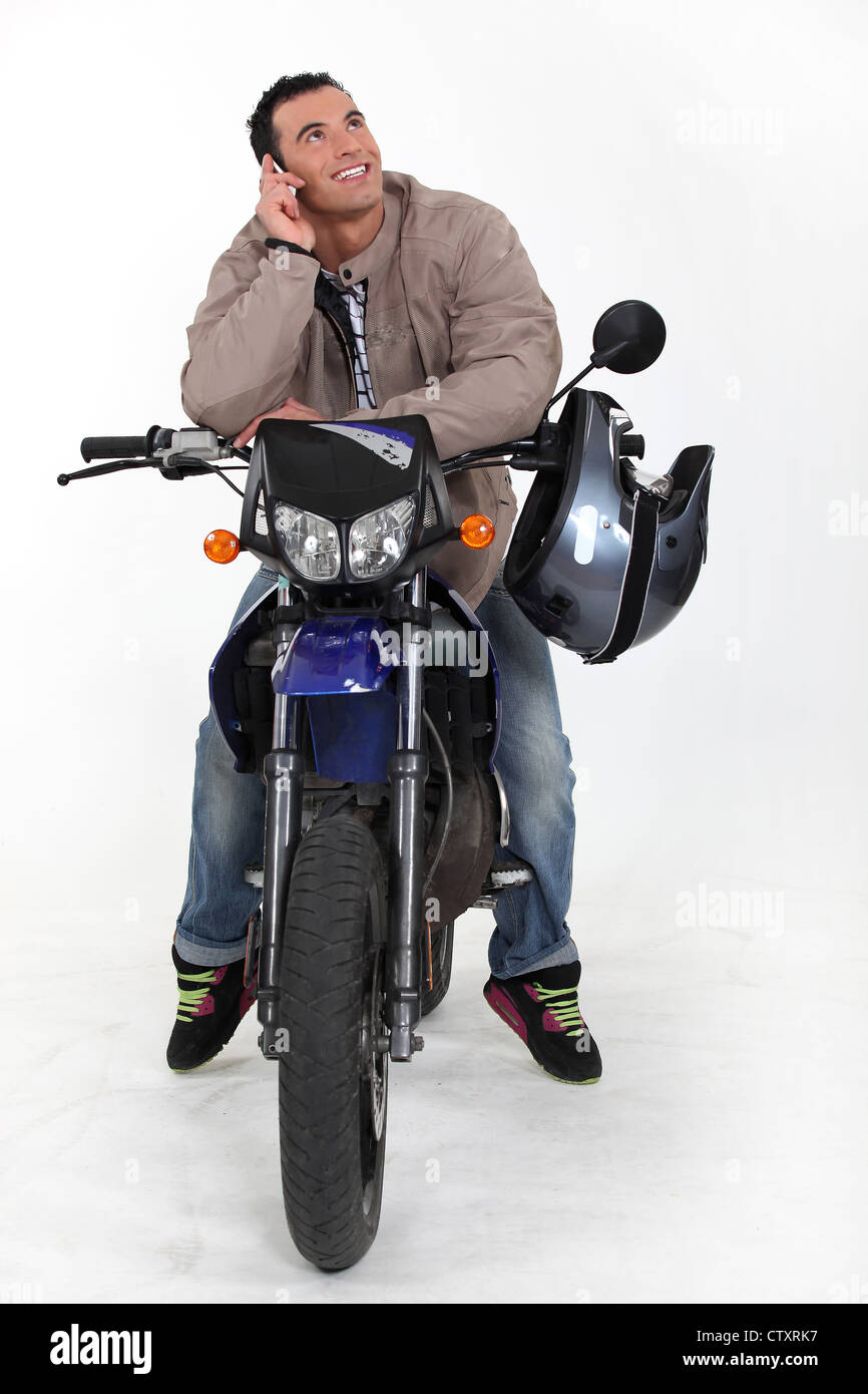 Sporty biker handsome rider hi-res stock photography and images - Alamy