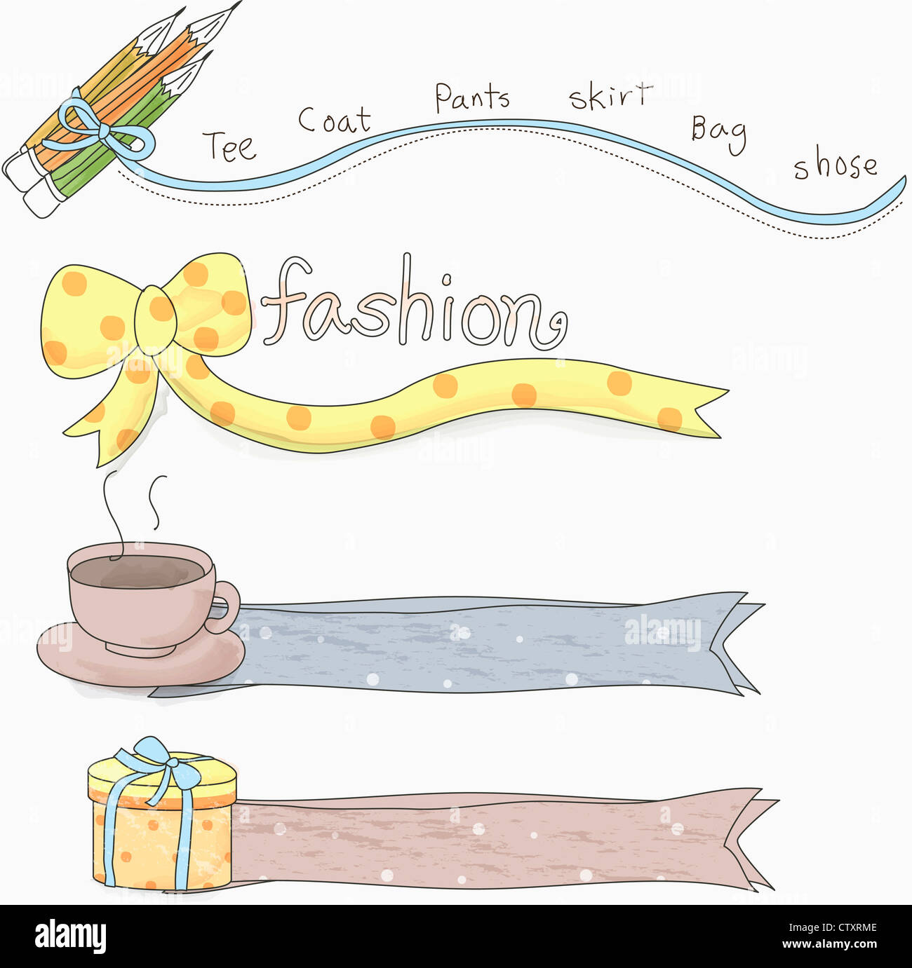 Various shapes of line tag Stock Photo - Alamy