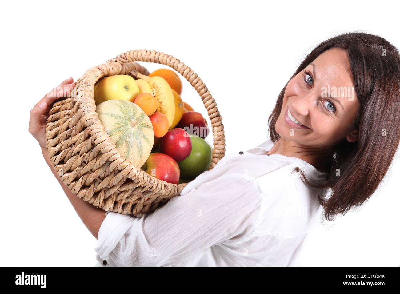 Carry fruit basket farm hi-res stock photography and images - Alamy