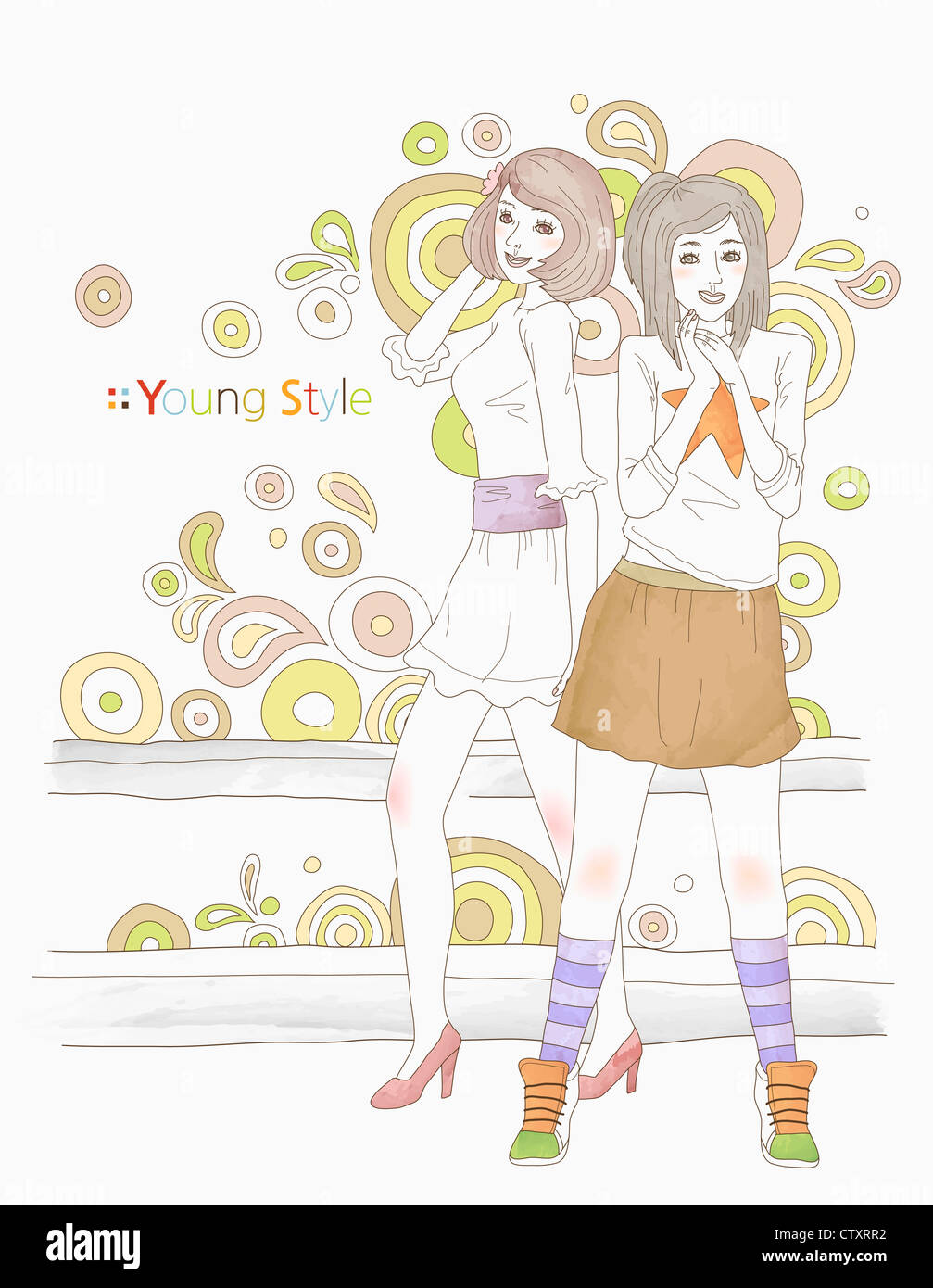 Ladies wearing young style outfit Stock Photo - Alamy