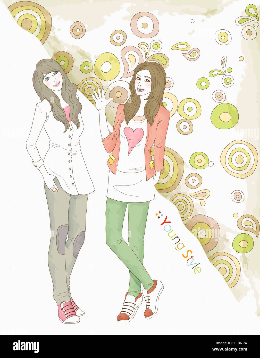 Ladies wearing young style outfit Stock Photo - Alamy