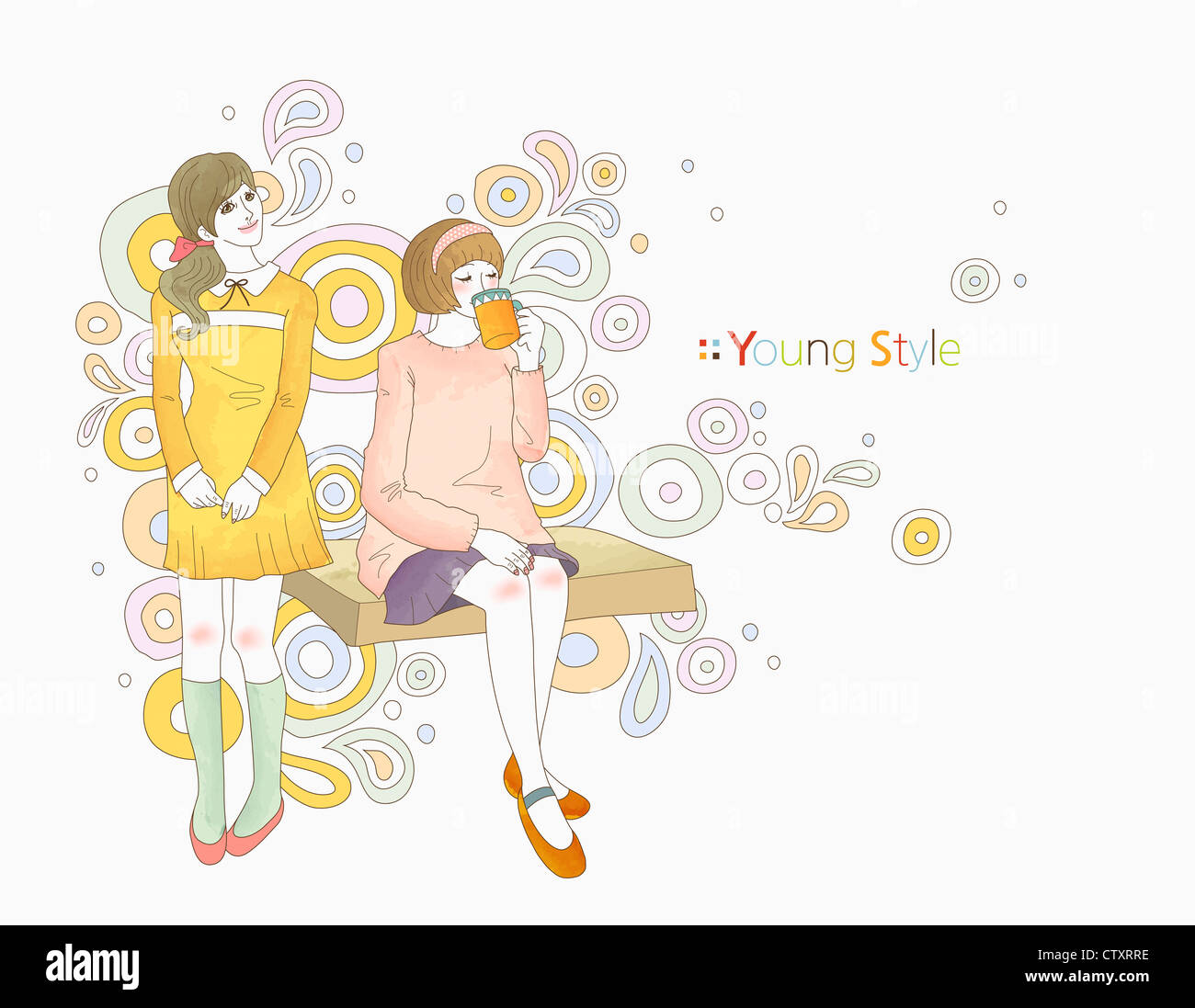 Ladies wearing young style outfit Stock Photo - Alamy