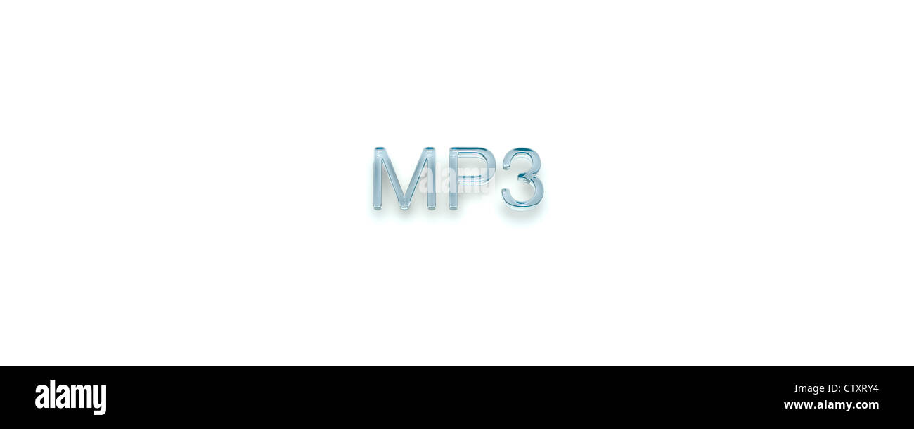 3D Key Word "MP3" Glass Style Stock Photo - Alamy